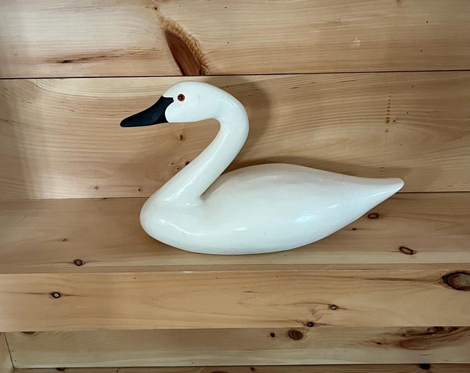 Hand Carved Swan - Etsy