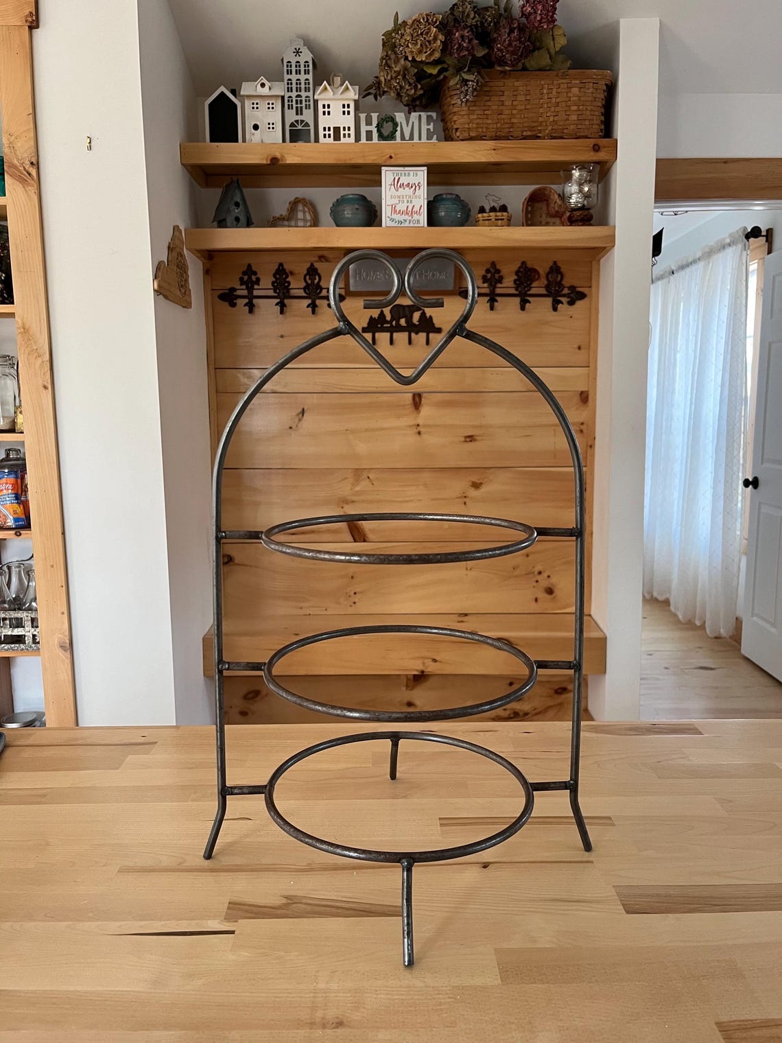 Vintage Three Tiered Metal Pie Rack Pie Cooling Stand Cupcake Display ...