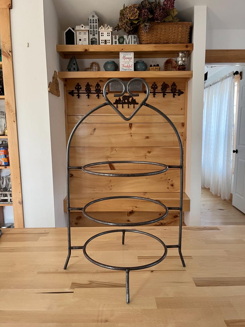 Vintage Three Tiered Metal Pie Rack Pie Cooling Stand Cupcake Display ...