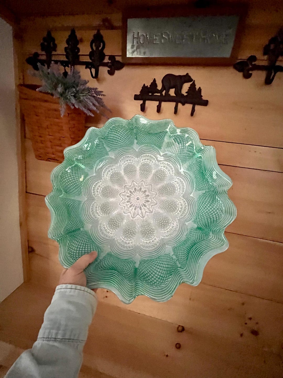 Vintage Turkish Efe Glass Bowl Handmade Silver Plate Art Glass ...
