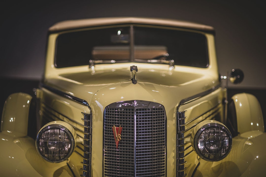 Vintage Old School Front View of Cadillac photography Wall - Etsy