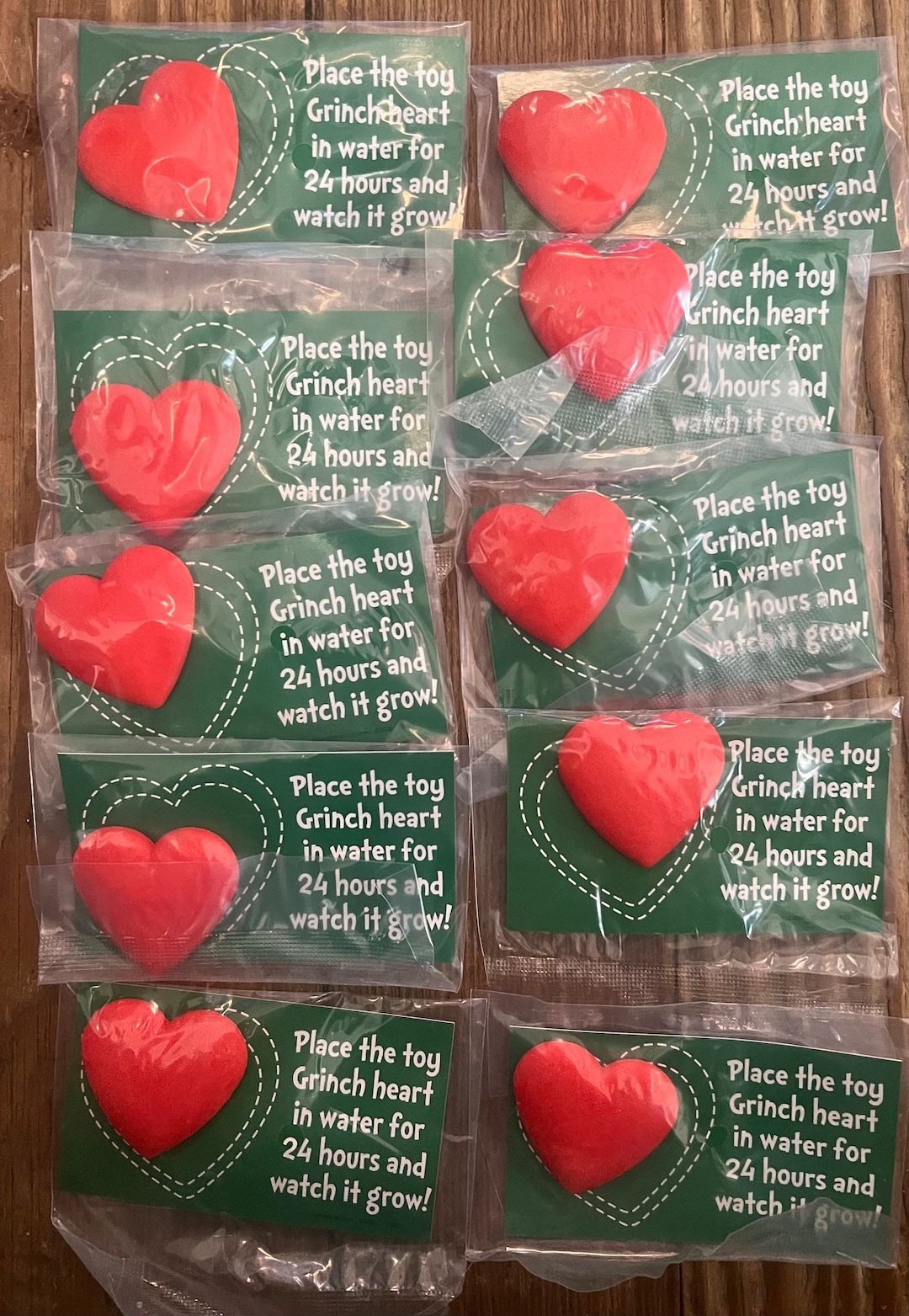 Growing Grinch Heart With Card - Etsy