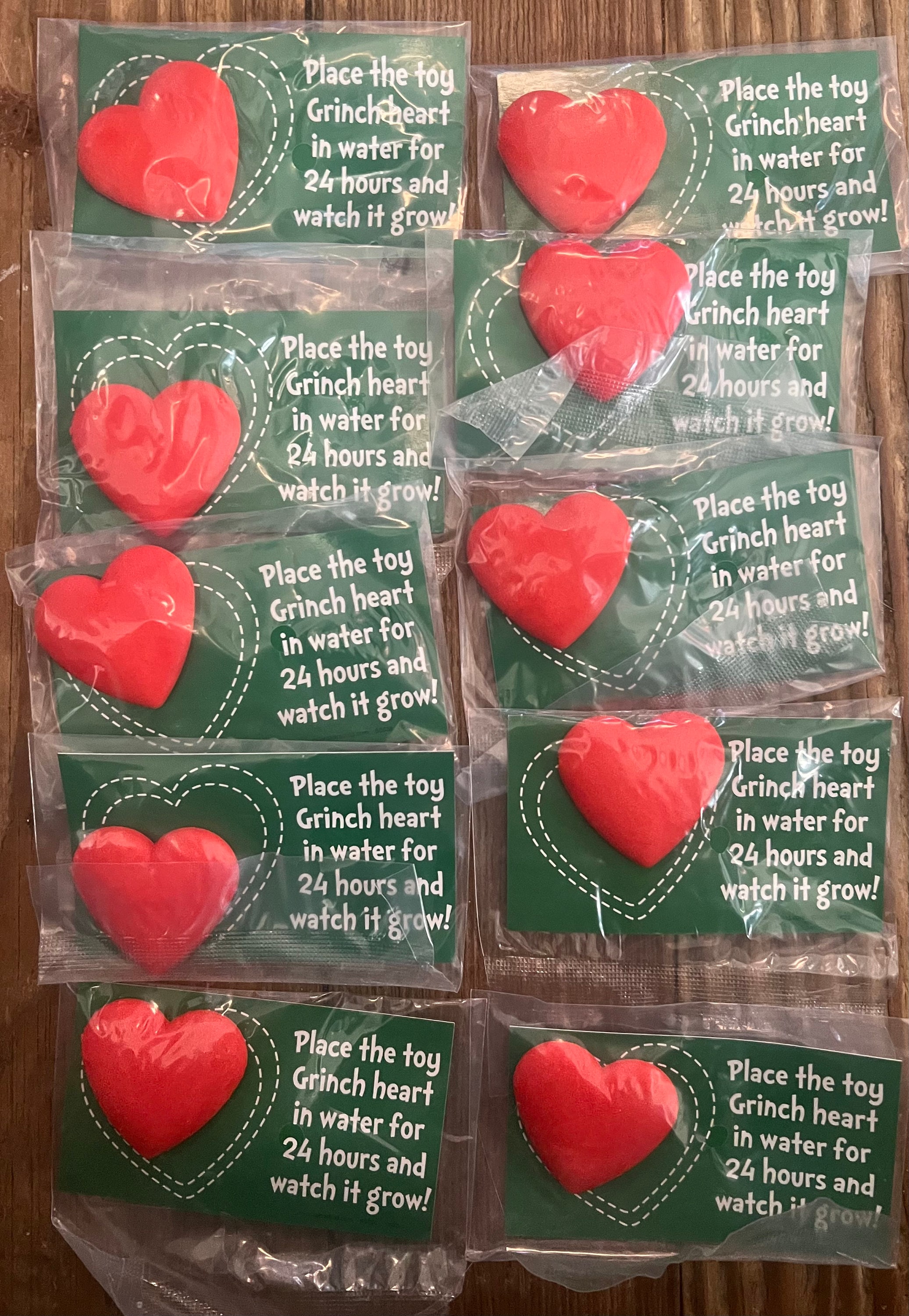 Growing Grinch Heart With Card - Etsy