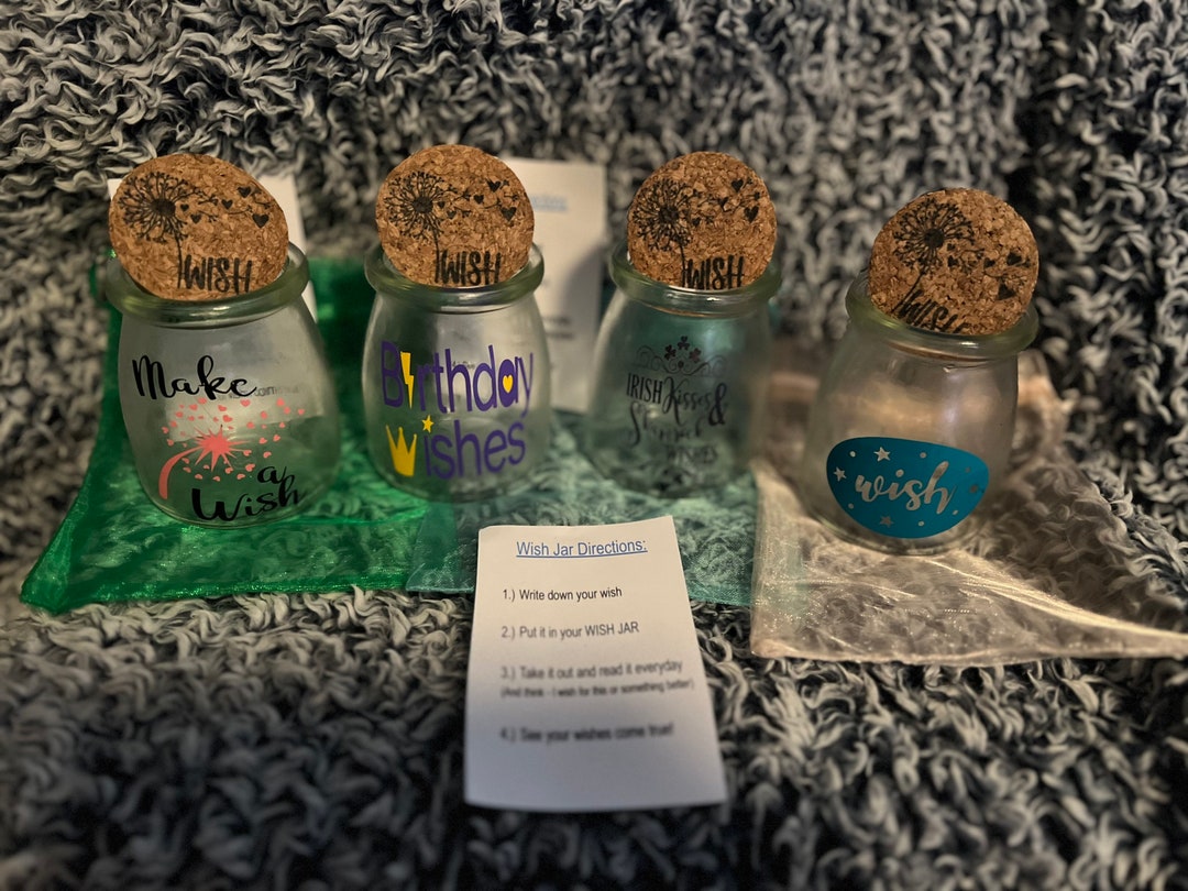 Prayer, Dream, Goals & Wish Jars With Matching Cork and Directions. - Etsy