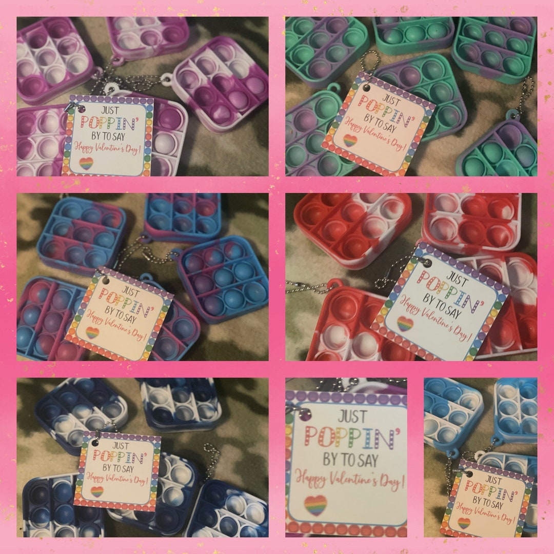 Valentine’s Day Pop It Keychain. Comes W/ Pop It, Keychain Chain & Just ...
