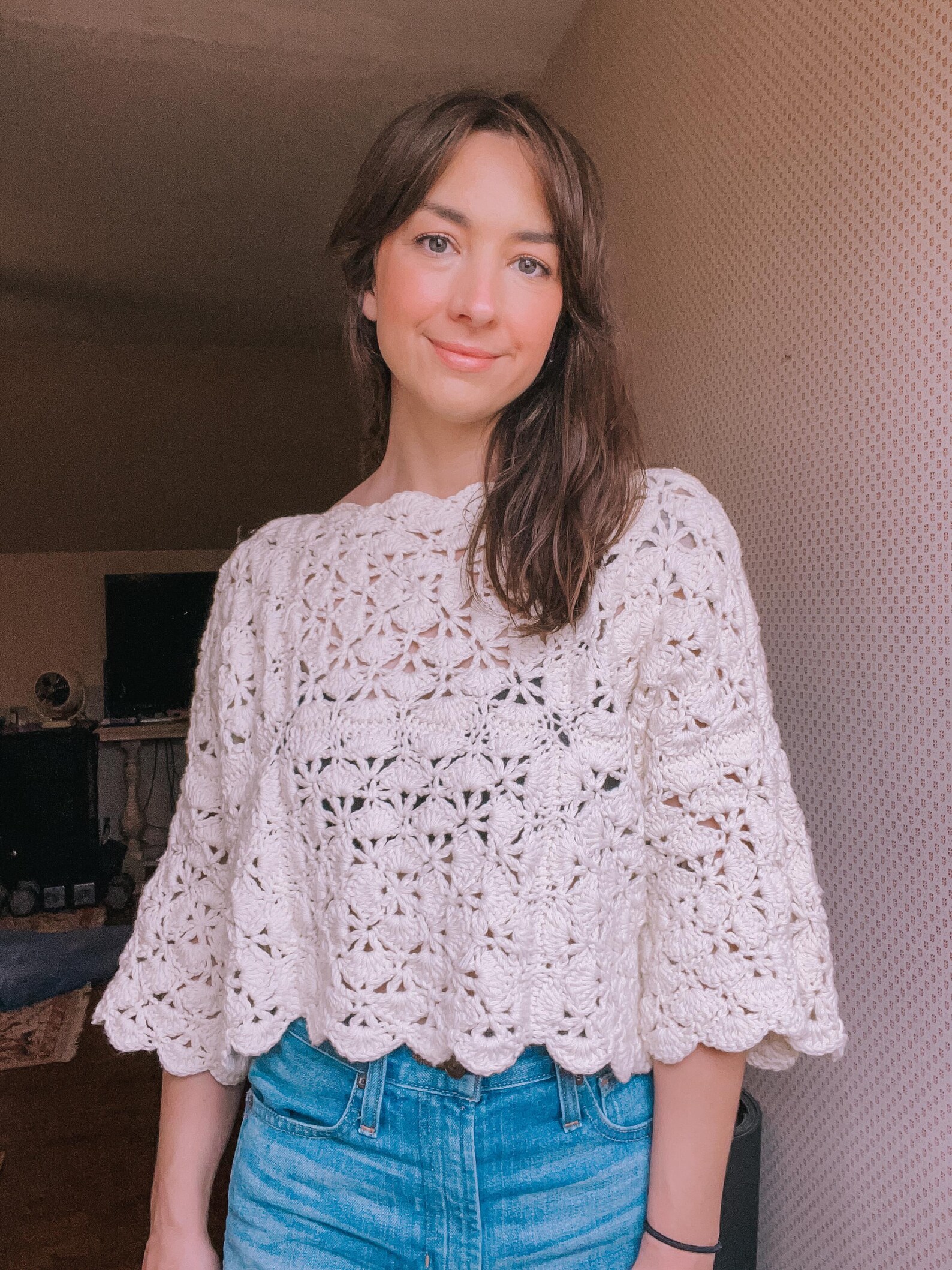 The Camellia Shell Sweater Pattern PDF | Intermediate Granny Square Top ...