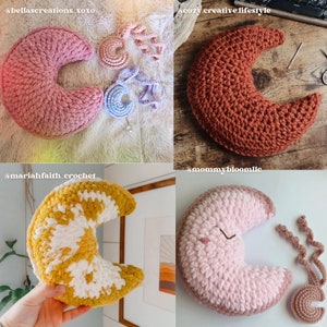 The Weighted Moon Pillow Crochet Pattern PDF | Beginner Friendly Cute ...