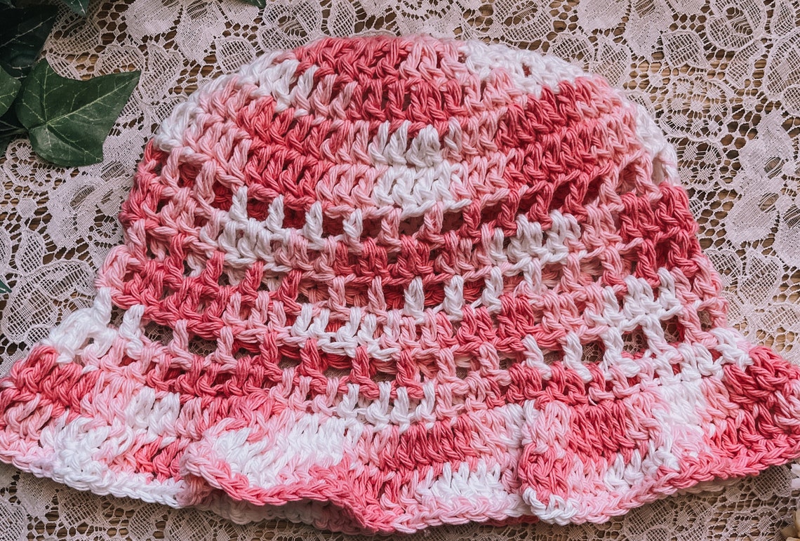 The Surfside Bucket Hat Handmade Crochet Cotton Summery - Etsy