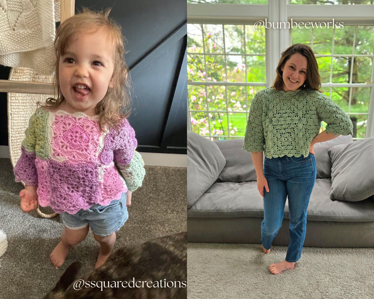 The Camellia Shell Sweater Pattern PDF | Intermediate Granny Square Top ...
