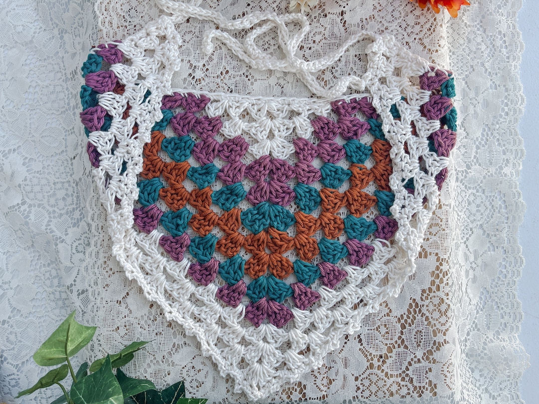 The 70s Bandana | Handmade Crochet Women’s Vintage Inspired Aesthetic ...