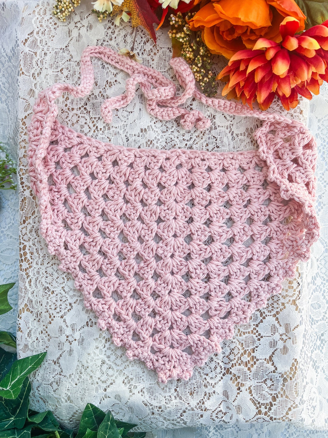 The 70s Bandana | Handmade Crochet Women’s Vintage Inspired Aesthetic ...