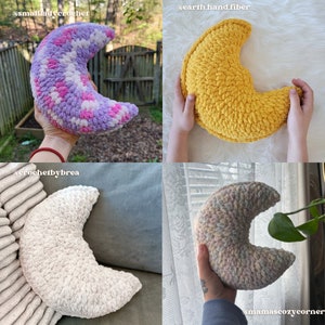 The Weighted Moon Pillow Crochet Pattern PDF | Beginner Friendly Cute ...