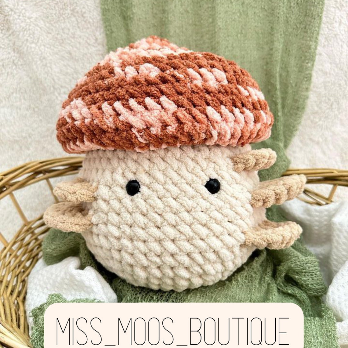 Mina the Mushie Crochet Pattern PDF | Beginner Friendly Chunky Mushroom ...