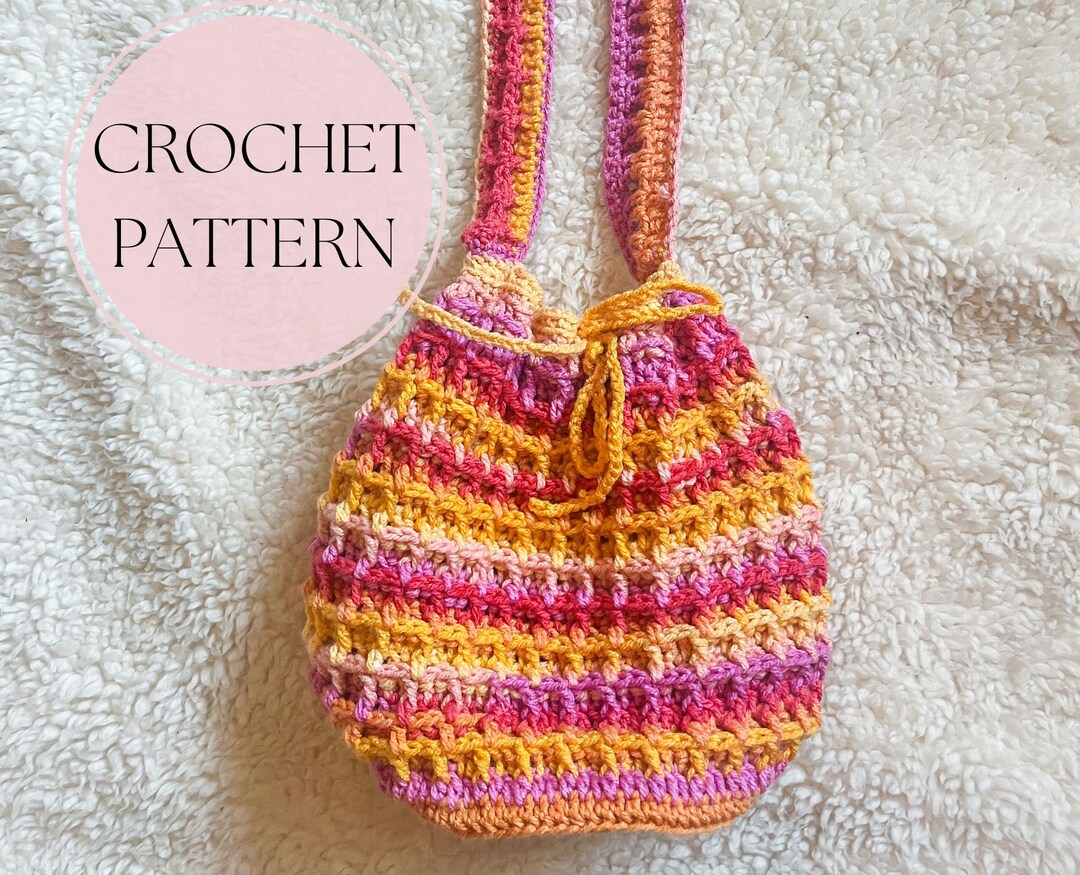 The Honeycomb Haze Drawstring Bag Pattern PDF | Intermediate Waffle ...
