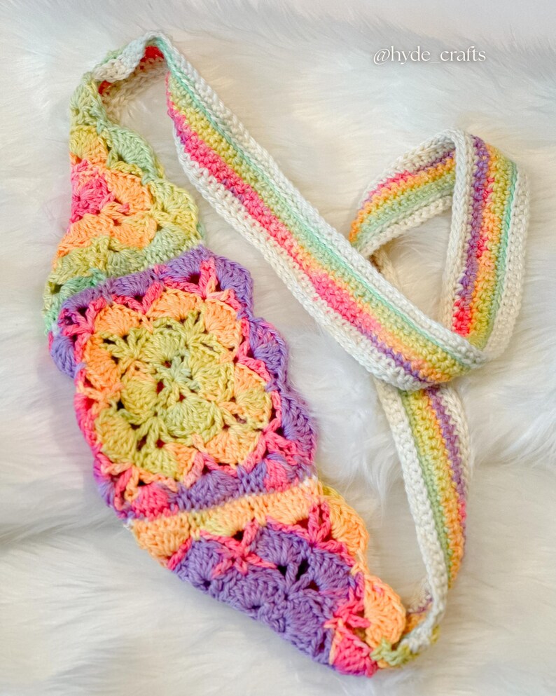 The Sunset Shell Sling Bag Pattern PDF | Intermediate Shell Square Bum ...