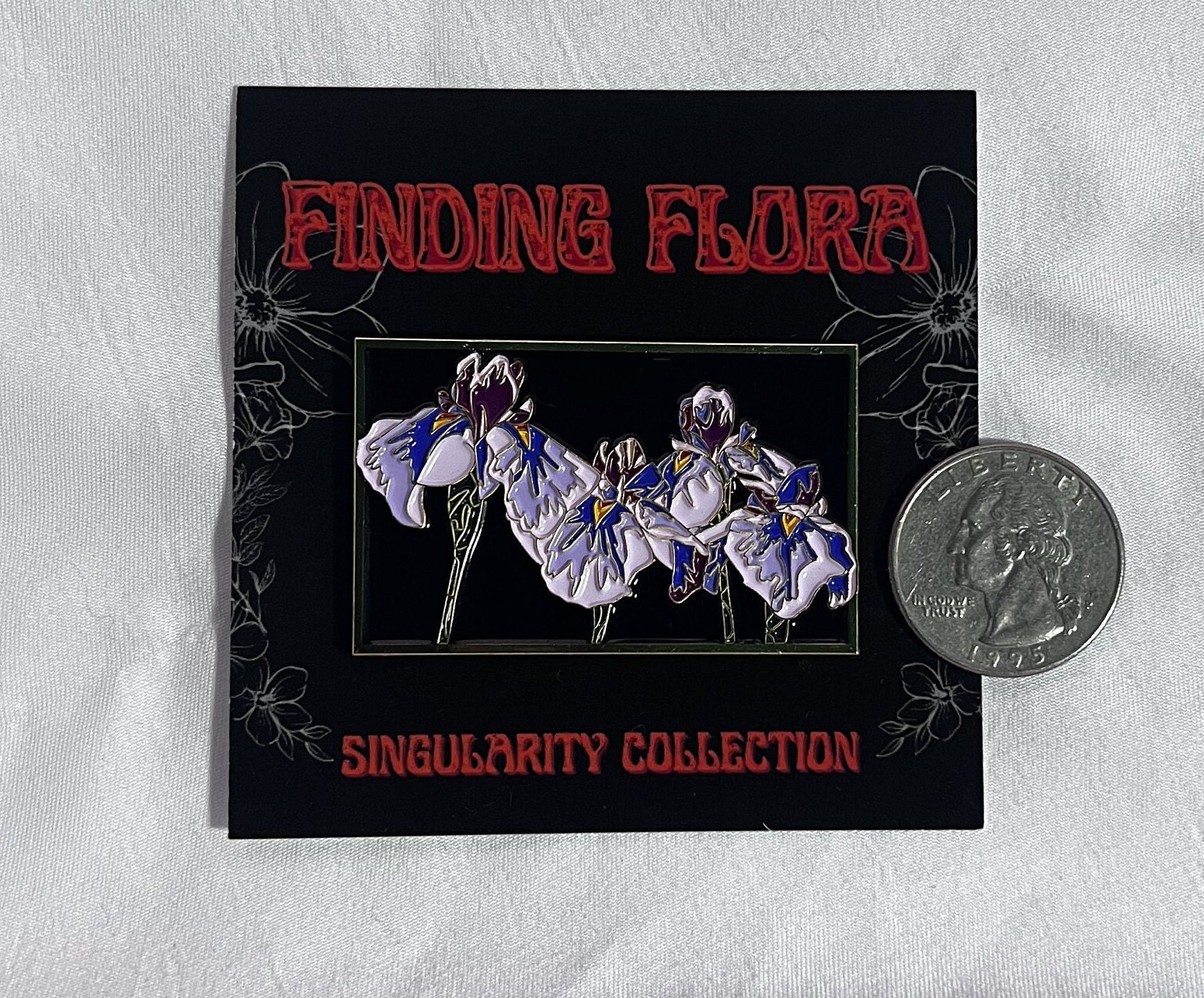 Iris Floral Enamel Pin Singularity Collection 2 - Etsy
