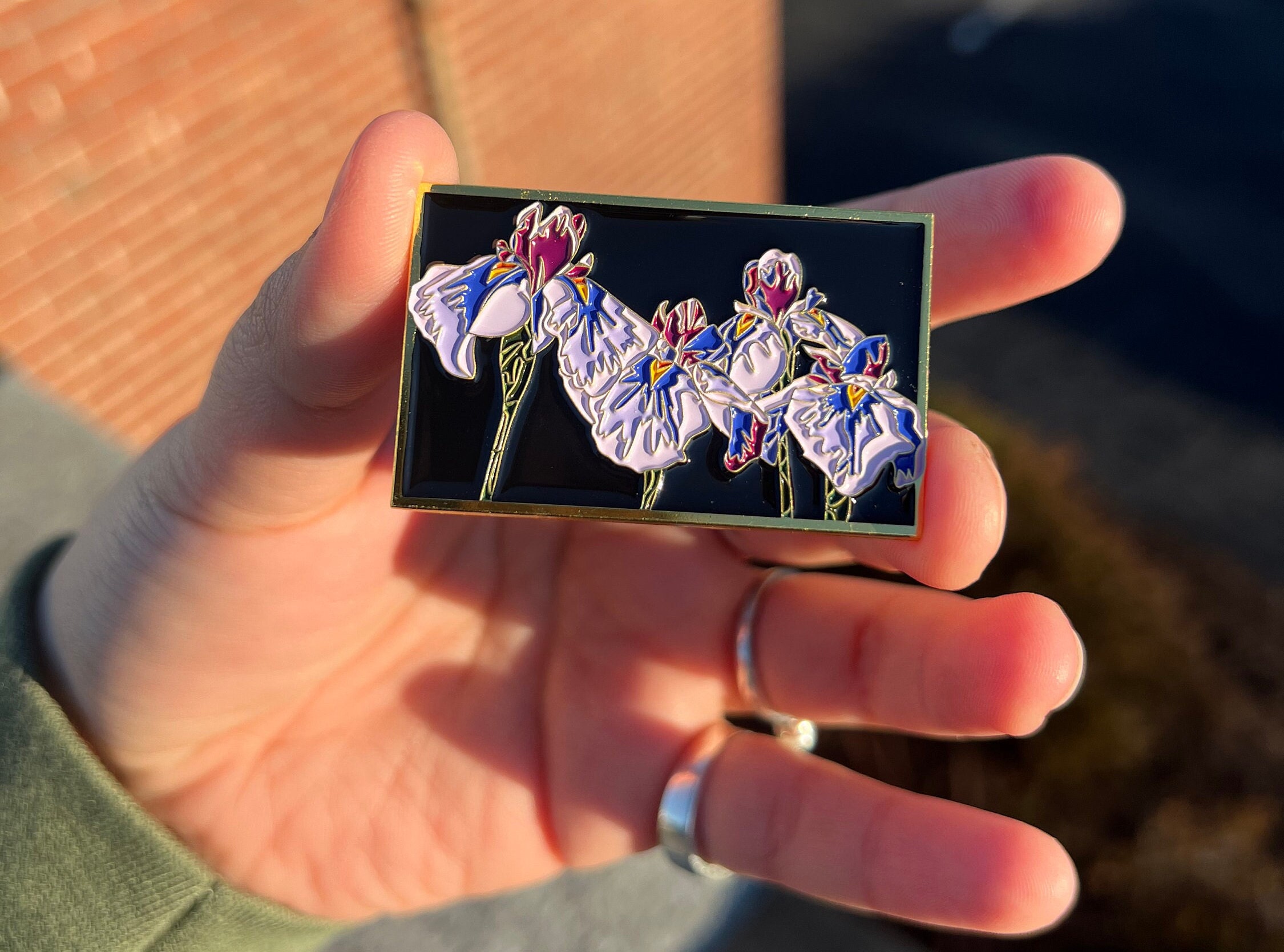 Iris Floral Enamel Pin - Singularity Collection 2" - Etsy