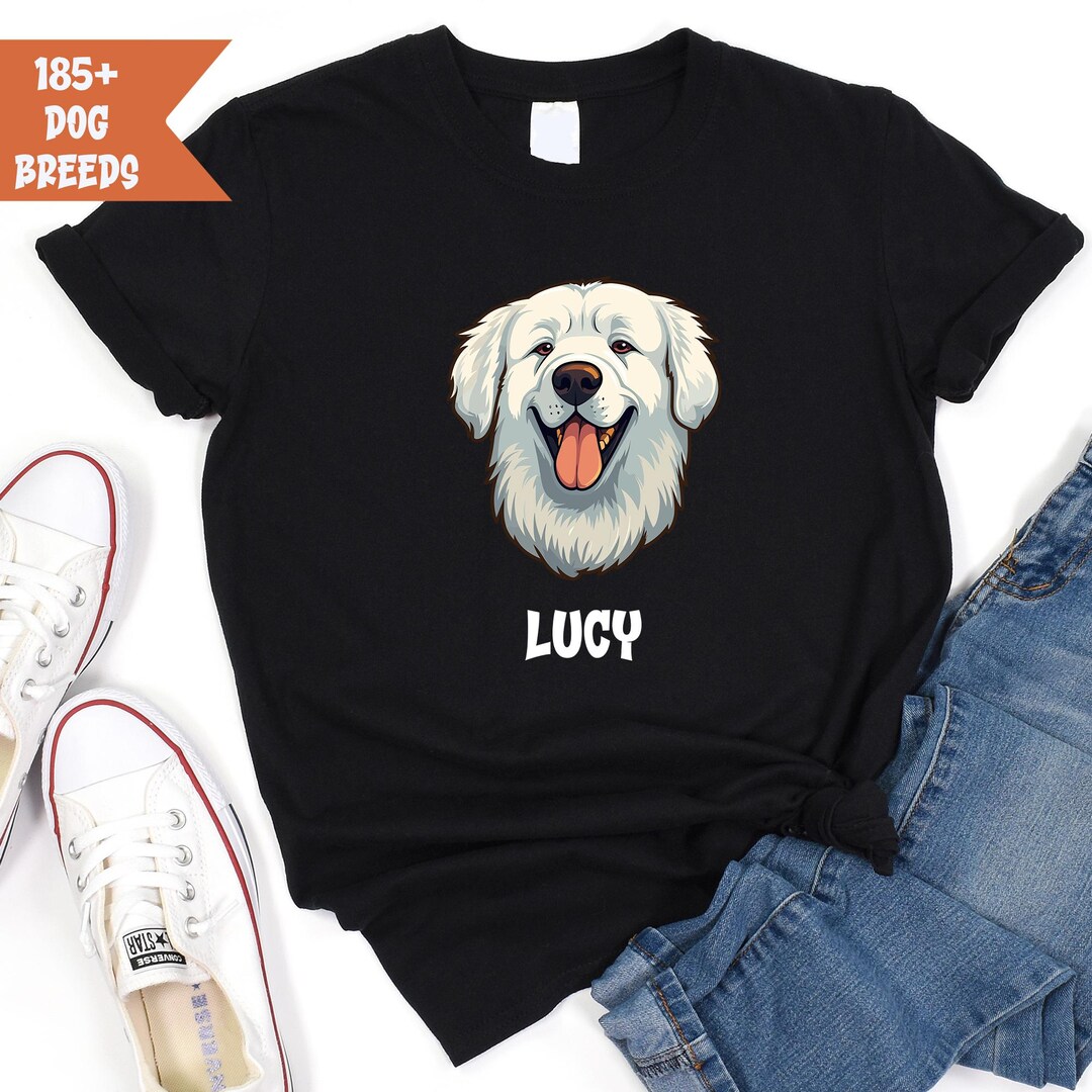 Custom Great Pyrenees Dog Shirt, Christmas Gift for Dog Mom, Dog Mom ...
