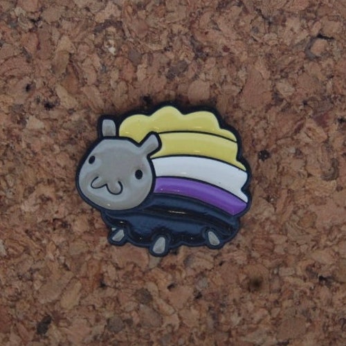 Non Binary Enby LGBTQIA Enamel Pin - Etsy