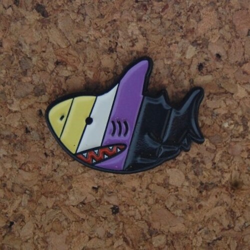 Shark Enamel Pin Hungry Shark - Etsy