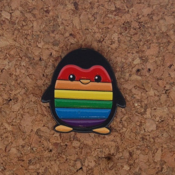 Rainbow Penguin - Etsy