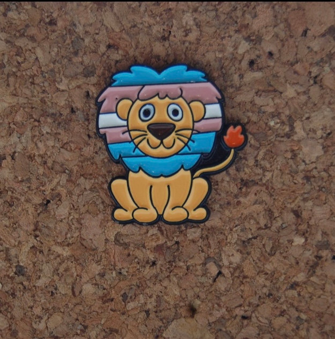 Transgender Lion Enamel Pin - Etsy