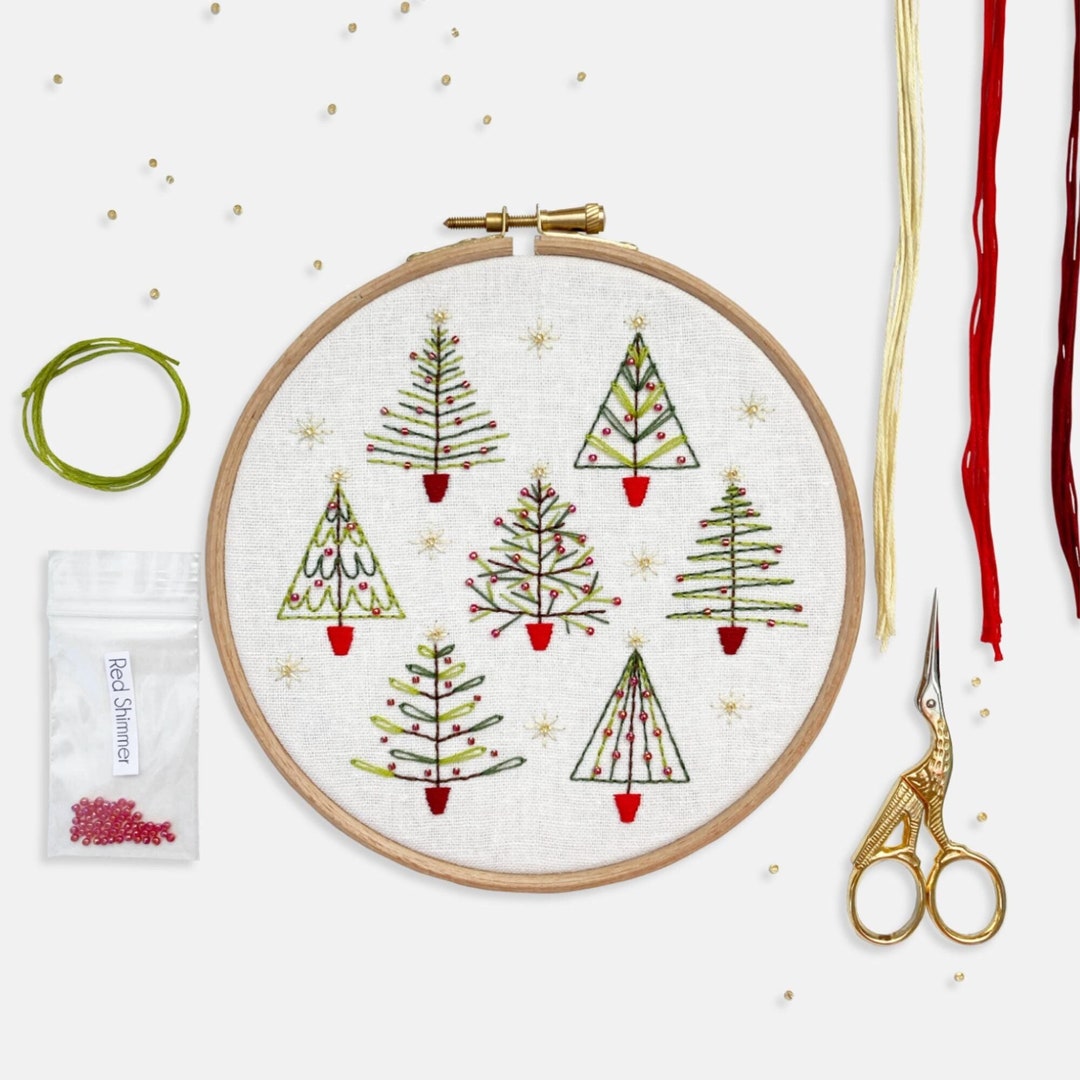 Christmas Tree Embroidery Kit Craft Project - Christmas Gift for ...