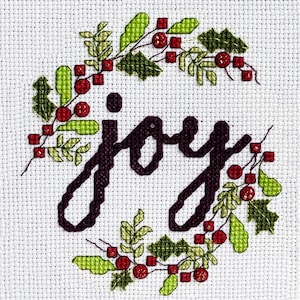 Christmas Cross Stitch Kit - Joy - Etsy