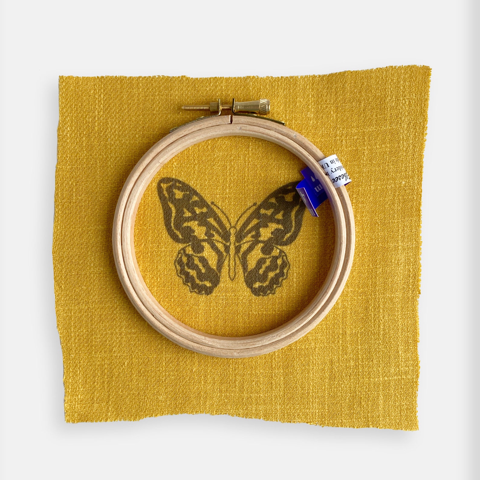 Butterfly Embroidery Kit DIY Project Yellow | Etsy