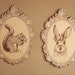 RABBIT - Engraved Picture With Retro Frame - Forest Animal ...