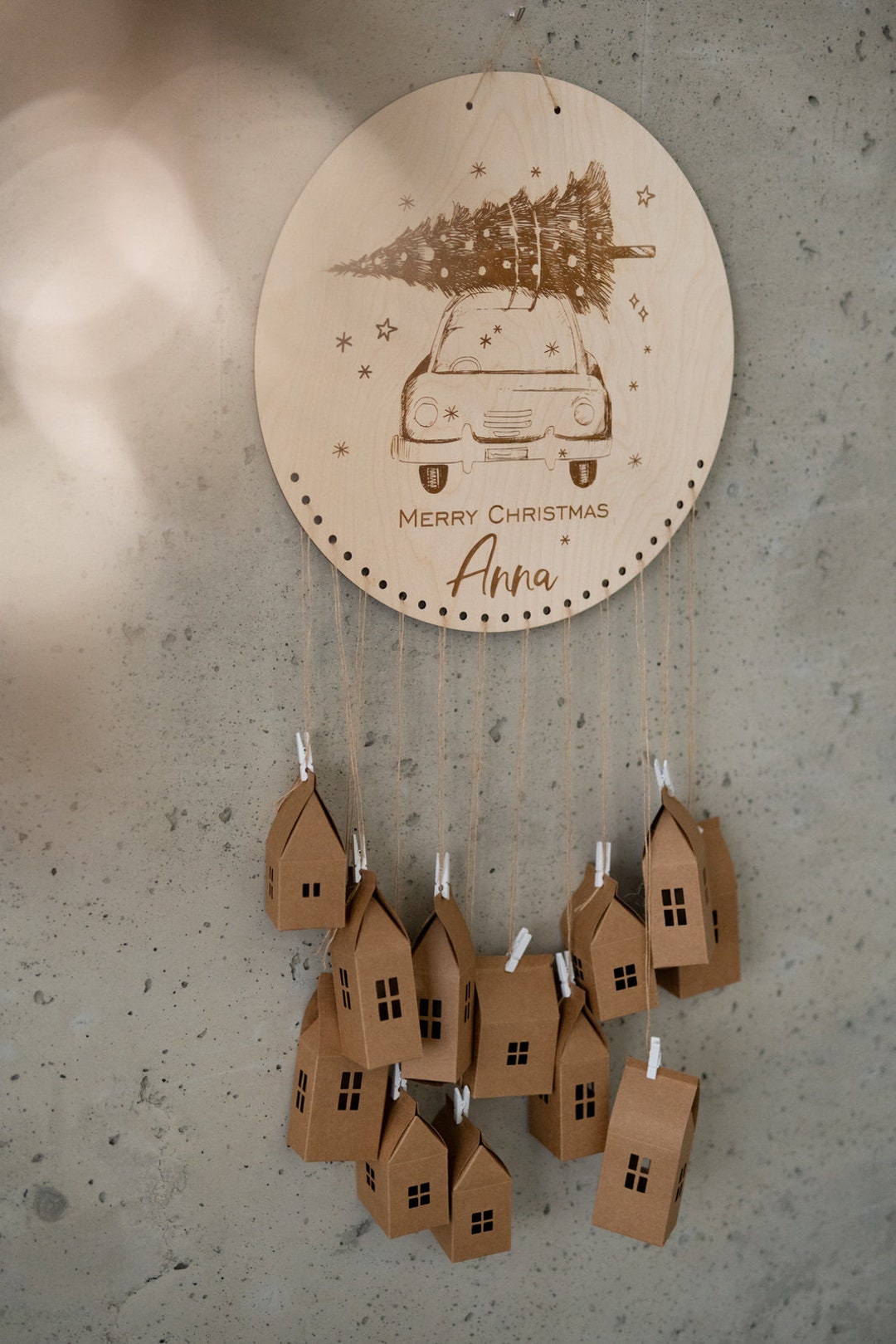 Personalized Wooden Advent Calendar Car + Christmas Tree + Crafts ...