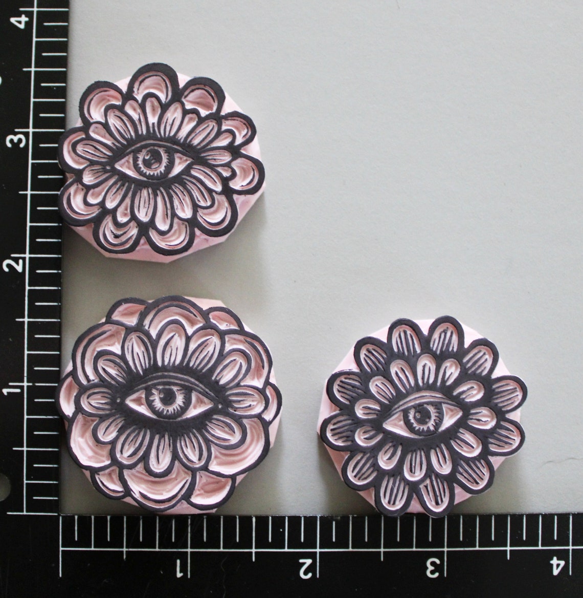 Flower Eyeball Rubber Stamps unmounted - Etsy