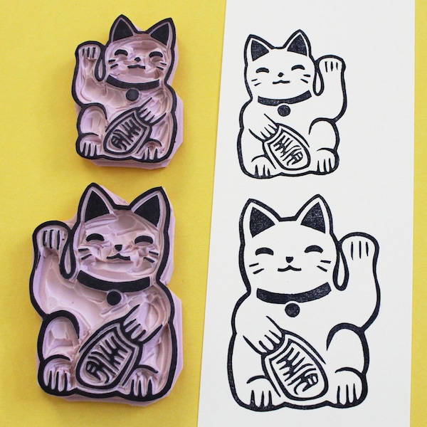 Cat Rubber Stamp - Etsy