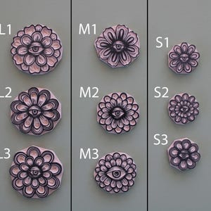 Flower Eyeball (GEN 2) Rubber Stamps (unmounted) Hand-carved - Etsy