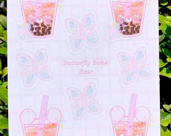 Boba Bear Sticker - Etsy