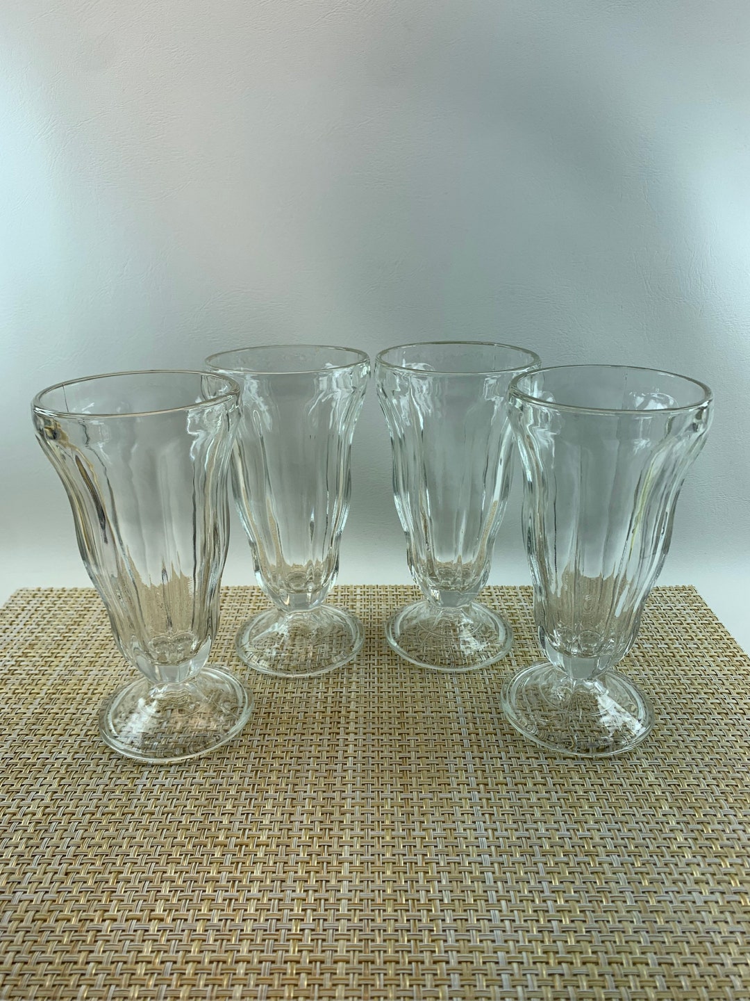 Anchor Hocking Tall Clear Ice Cream Float Glasses. - Etsy