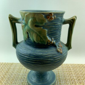 Vintage Roseville Bushberry Double Handled Art Pottery. - Etsy