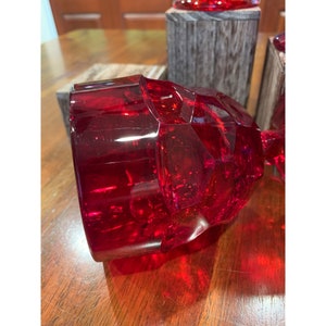 Viking Georgian Ruby Red Footed Wine Goblets. - Etsy