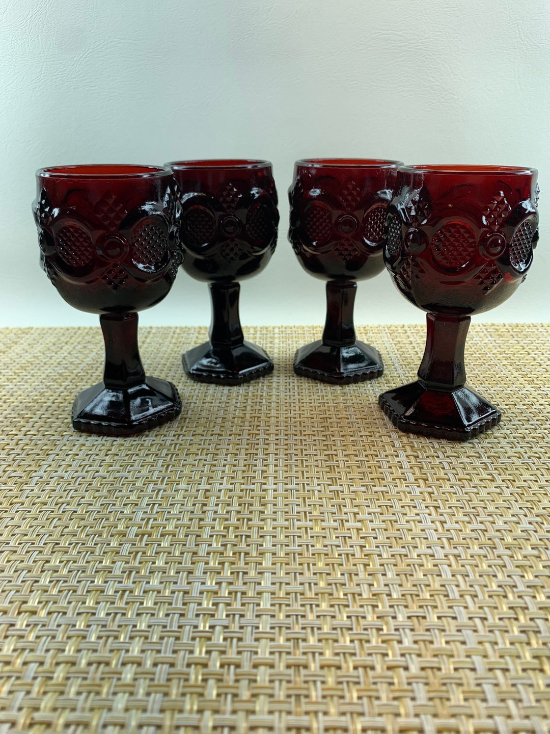 Avon Cape Cod Ruby Red Cordials. - Etsy