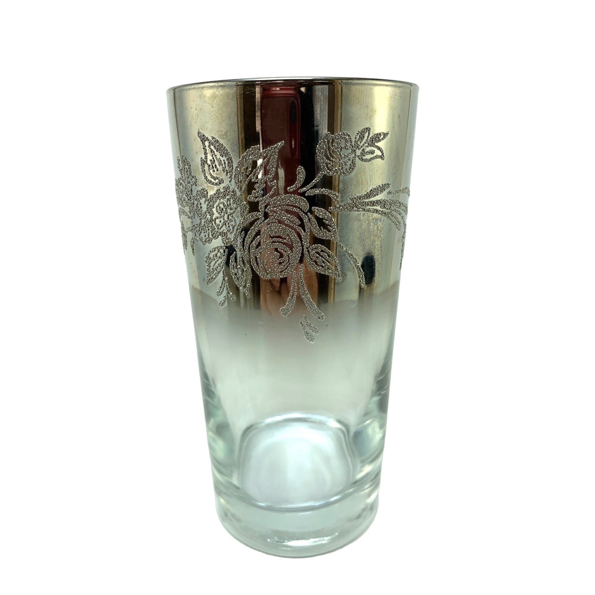 Mid Century Dorothy Thorpe Queens Lusterware Silver Fade Rim Rose ...