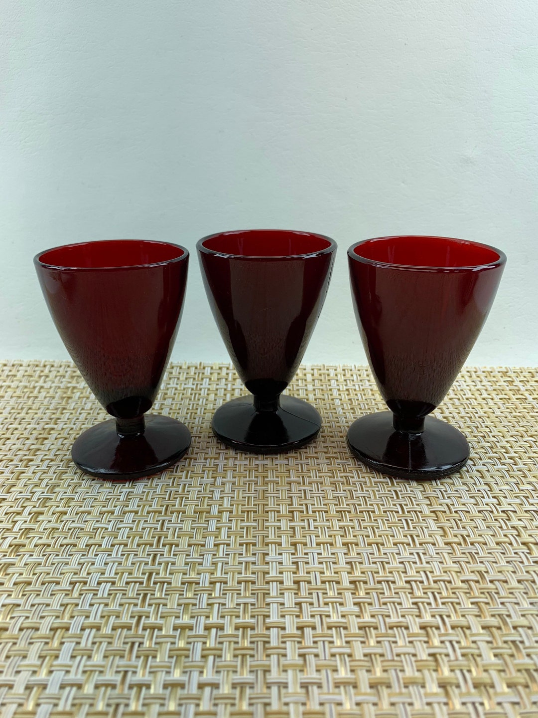 Anchor Hocking Royal Ruby Red Shot Glasses - Etsy