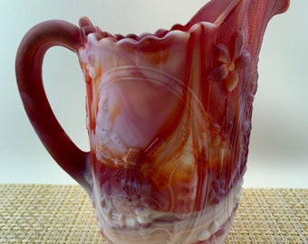 Slag Glass Pitcher - Etsy