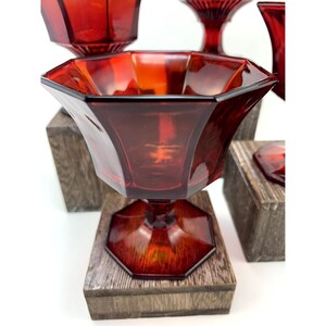 Vintage Independance Ruby Red Glass Sherbet Dishes. - Etsy