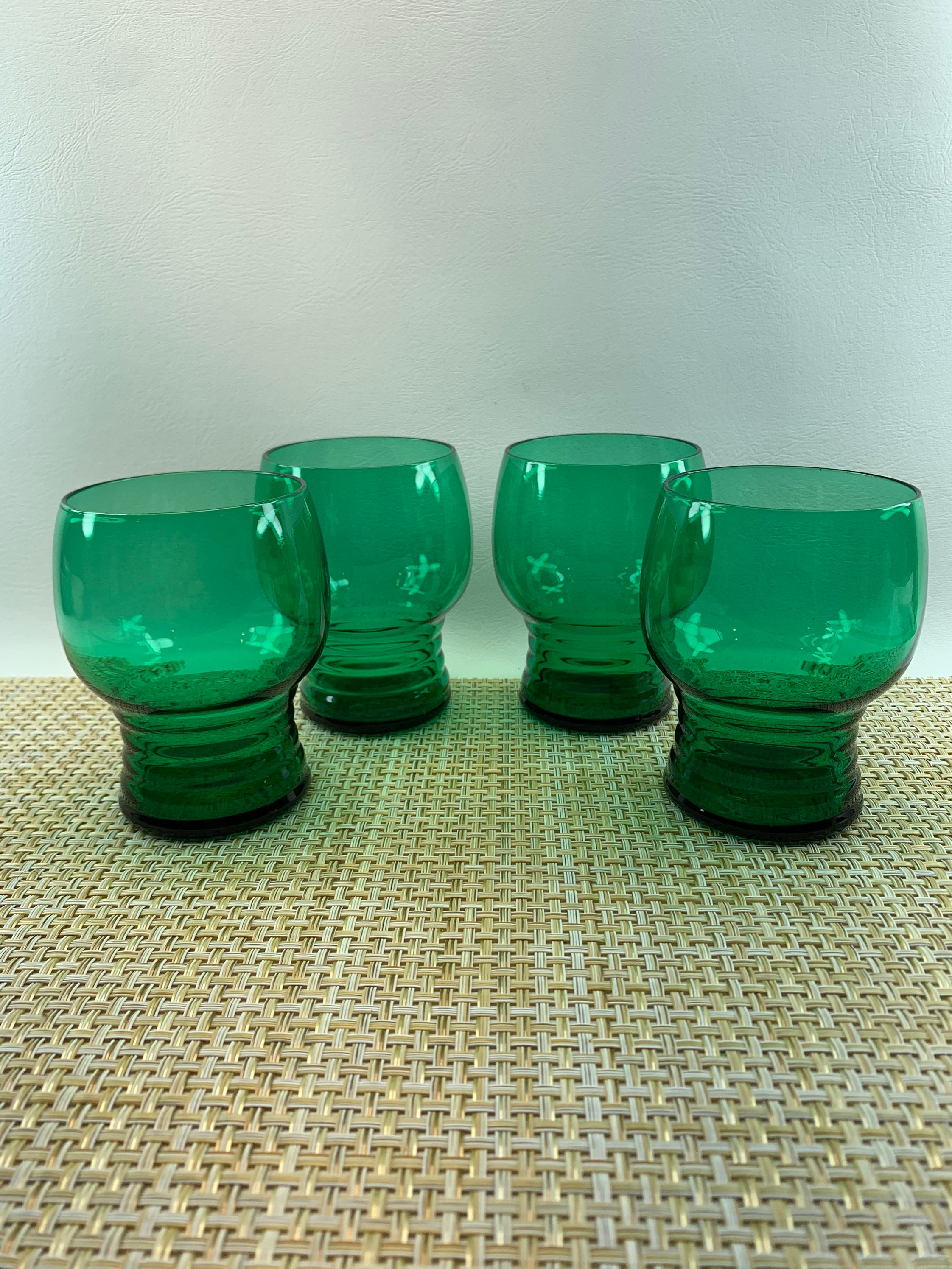 Anchor Hocking Emerald Green Cocktail Glasses. | Etsy