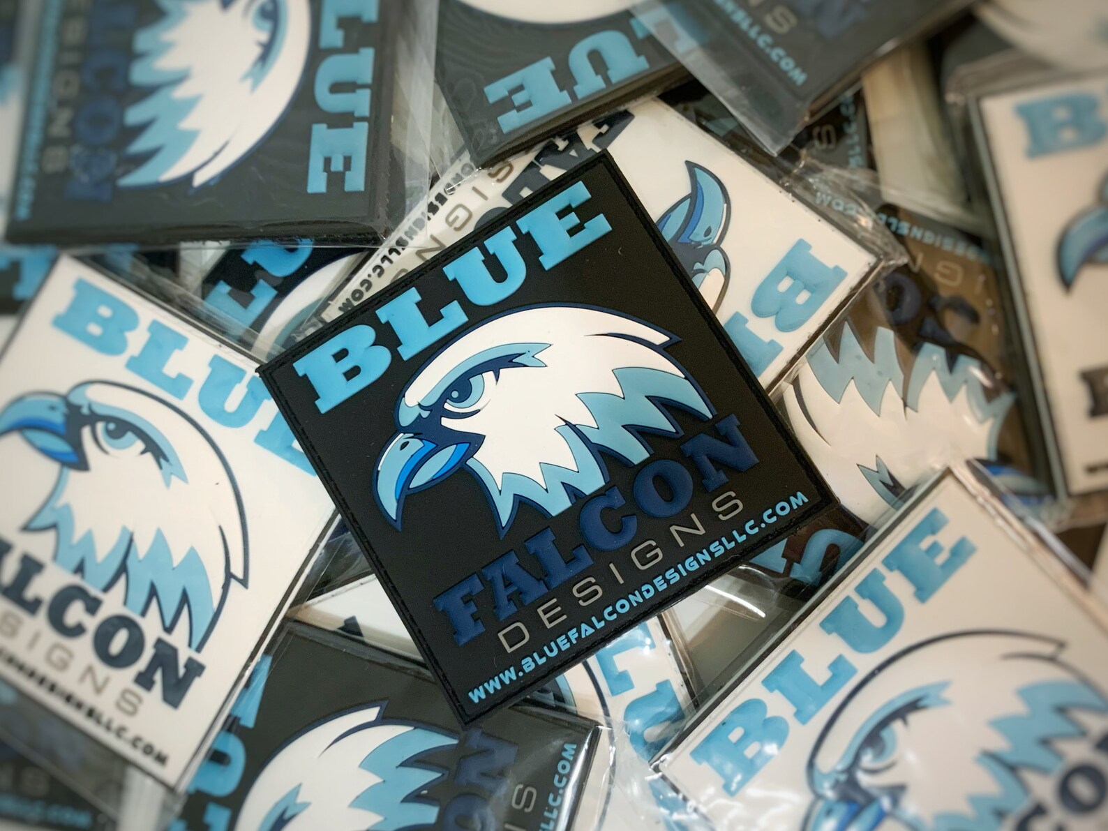 Blue Falcon Designs Patch | Etsy