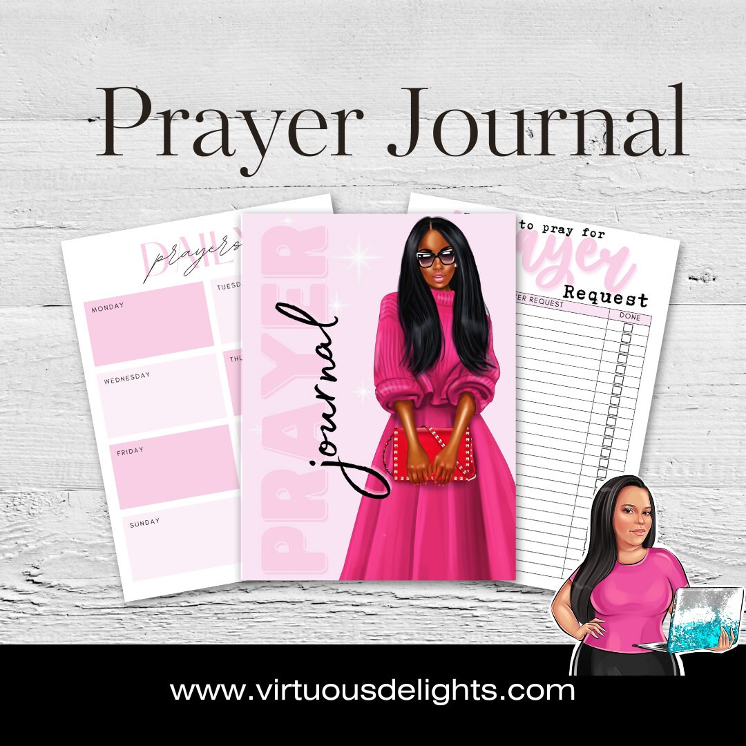 Pink Prayer Journal for Daily and Weekly Prayers, Notebook for Taking ...