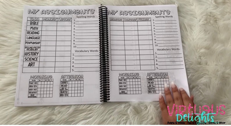 Student Planners for Girls, Girl Planner, Elementary School Planner ...