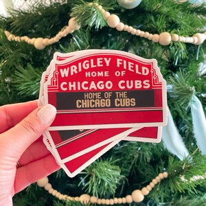 Chicago Cubs Wrigley Field Marquee Sticker-4x3 - Etsy
