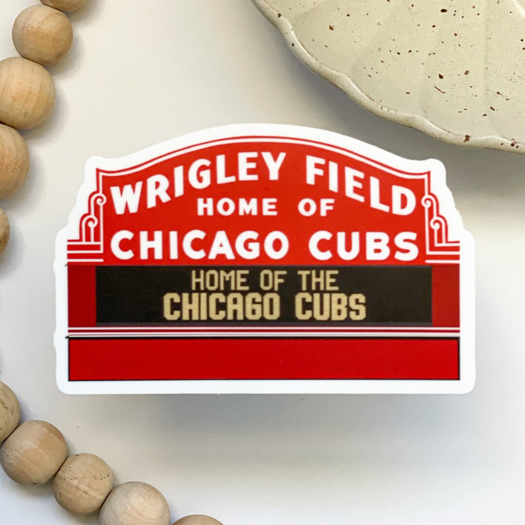 Chicago Cubs Wrigley Field Marquee Sticker-4x3 - Etsy
