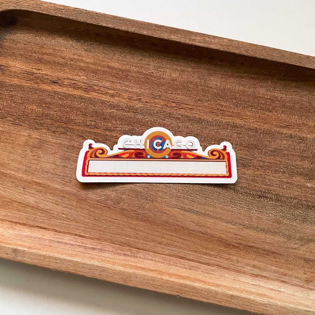Chicago Theatre Sign Sticker-4.0x1.4 - Etsy